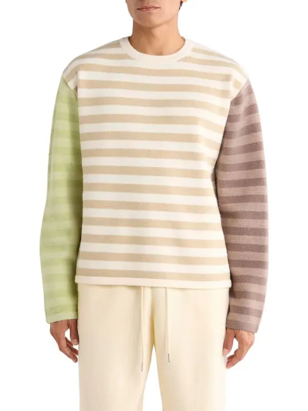 HONOR THE GIFT Striped Knit Sweater - Bone