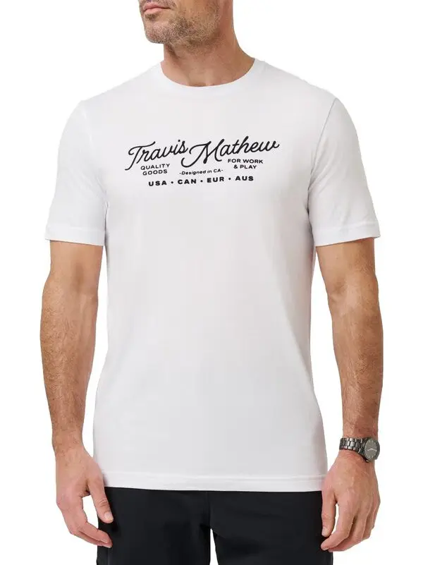 Travis Mathew Perfect Plan Graphic T-shirt - White