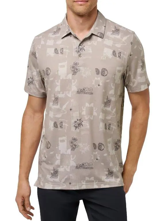 Travis Mathew Featherweight Spritz Piqué Polo - Island Fossil