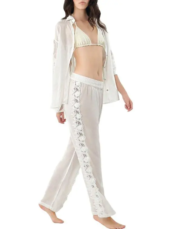 BOAMAR Tabitha Semisheer Cover-up Pants - White