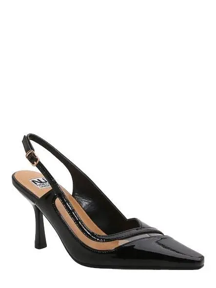 NINETY UNION Pointed Toe Slingback Heel - Black