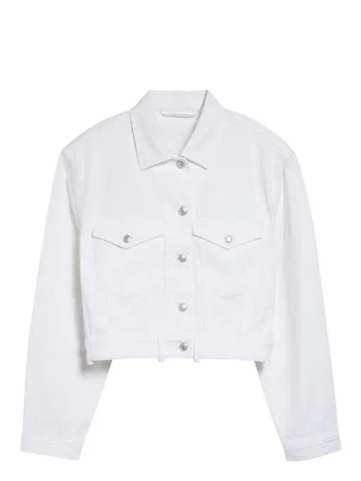 JULIE KEGELS Belted Denim Button-up Shirt - White