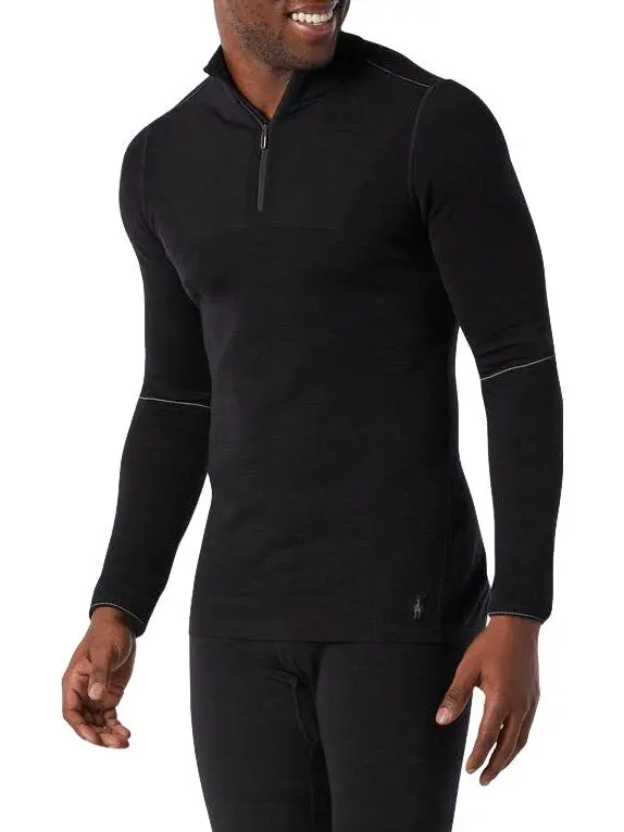 Smartwool Alpine Intraknit Quarter Zip Pullover - Black