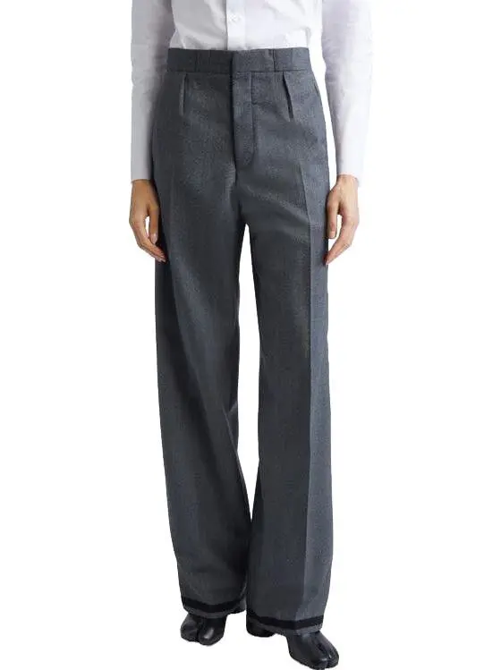 MAISON MARGIELA Memory Of The Hem Herringbone Pants - Anthracite