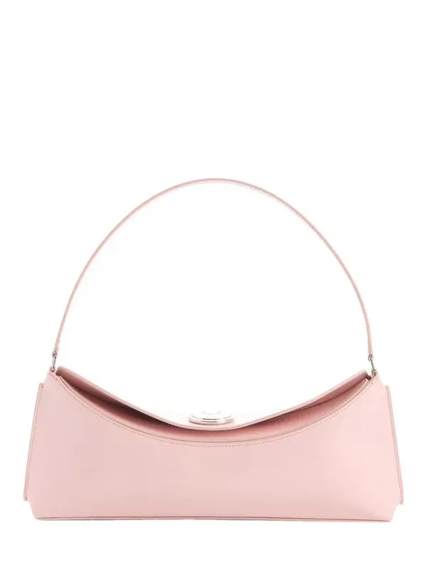 Jacquemus The Ovalo Glazed Leather Shoulder Bag - Pale Pink 405