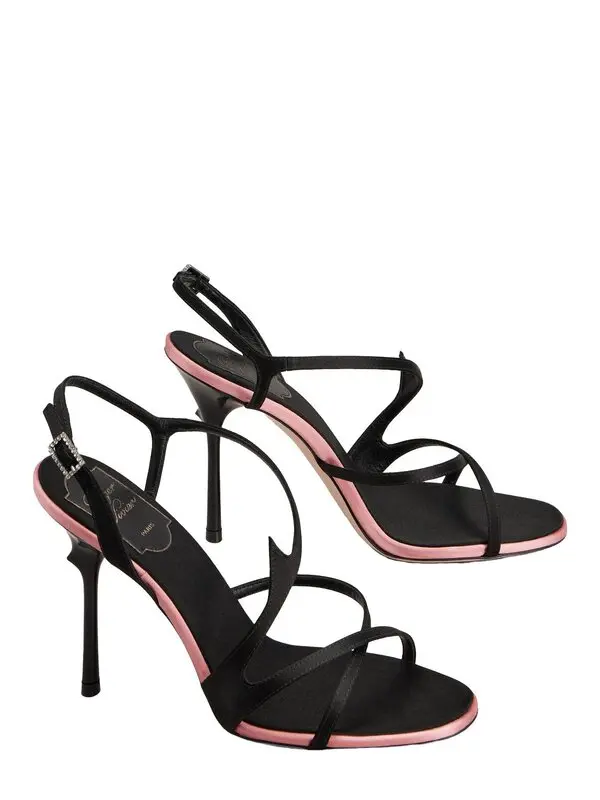 ROGER VIVIER Rose Vivier Slingback Sandal - Nero