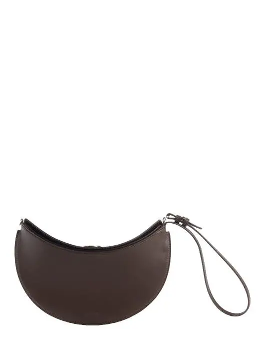 Jacquemus Le Petit Ovalo Leather Clutch - Midnight Brown 890