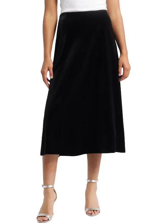 Anne Klein Bias Cut Midi Skirt - Anne Black