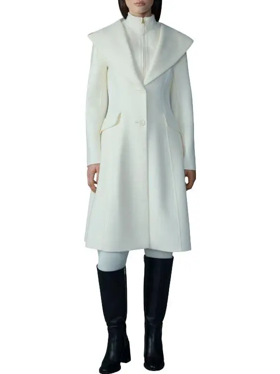Mackage Hooded Coat With Removable Bib - Cream