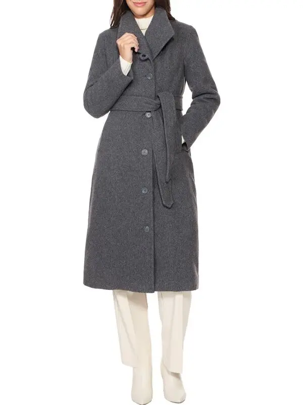 NORWEGIAN WOOL Longline Virgin Wool-blend Down Coat - Charcoal