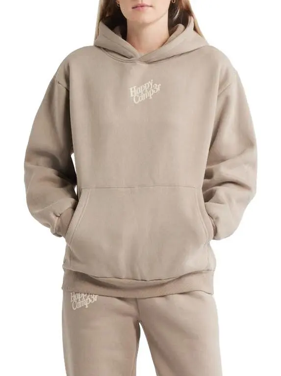 HAPPY CAMP3R Core Logo Cotton-blend Hoodie - Taupe