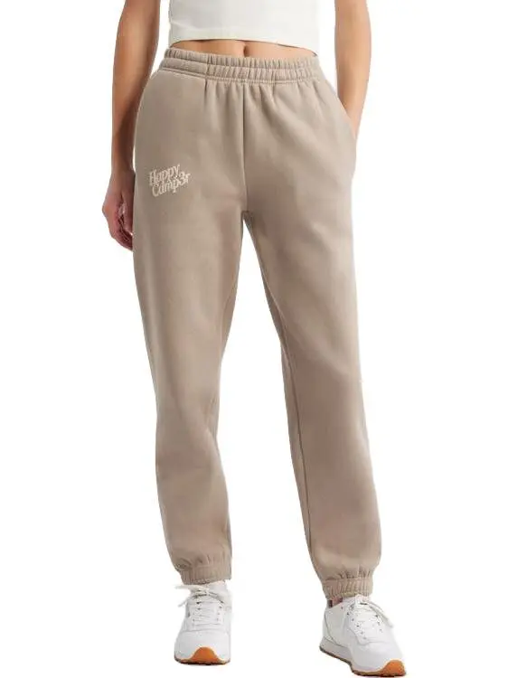 HAPPY CAMP3R Core Logo Cotton-blend Joggers - Taupe