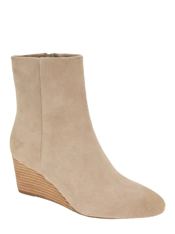 Gentle Souls Nash Wedge Bootie - Mushroom Suede