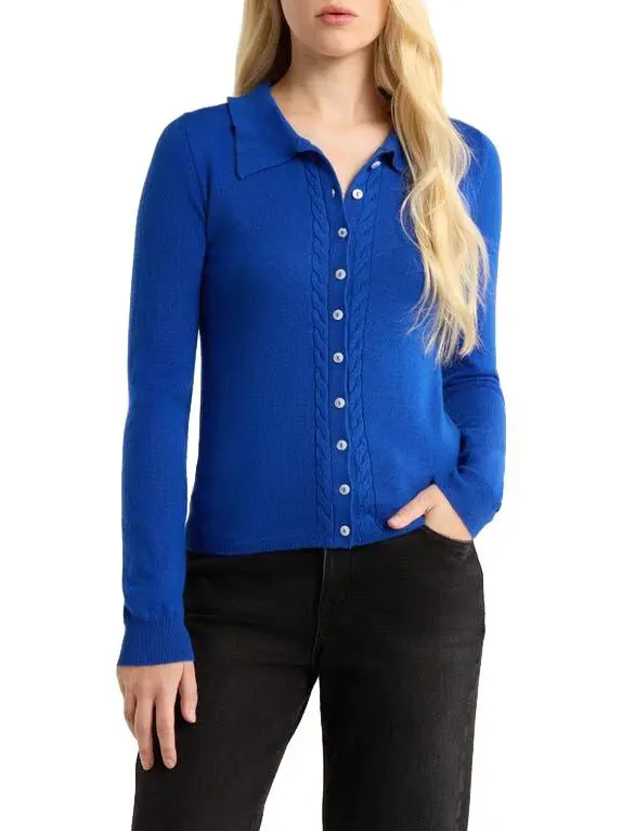 DAMSON MADDER Wool And Cashmere Cardigan - Blue
