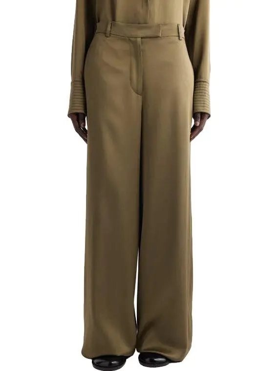 Dries Van Noten Penn Wide-leg Trousers - Khaki