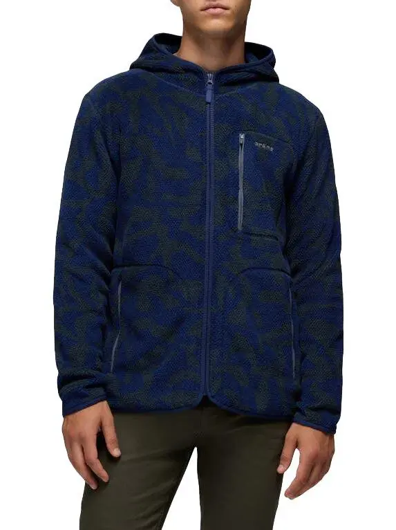 Prana Fleece Full Zip Hoodie - Capulet Blue Freestyle