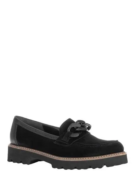 Gabor Chain Bit Loafer - Black