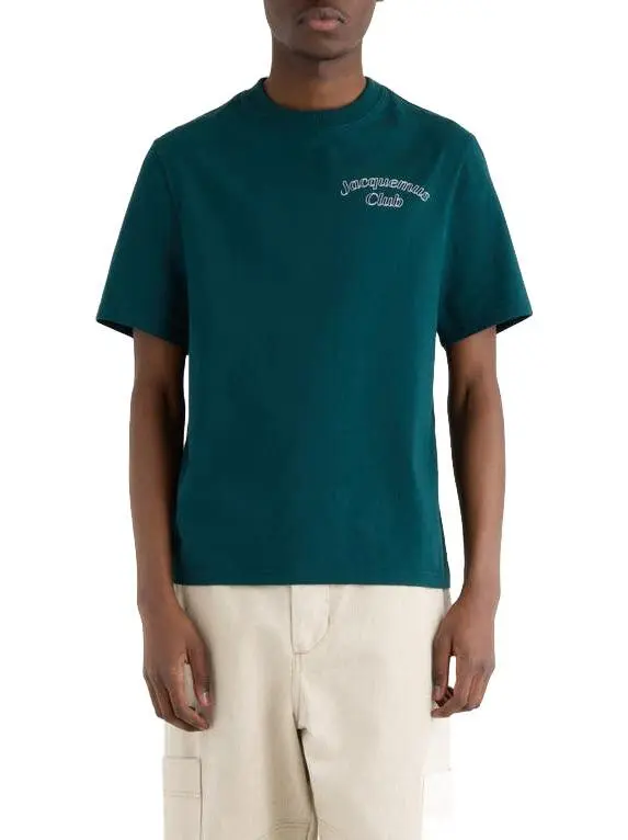 Jacquemus Le T-shirt Club Embroidered T-shirt - Jacquemus Club Dark Green