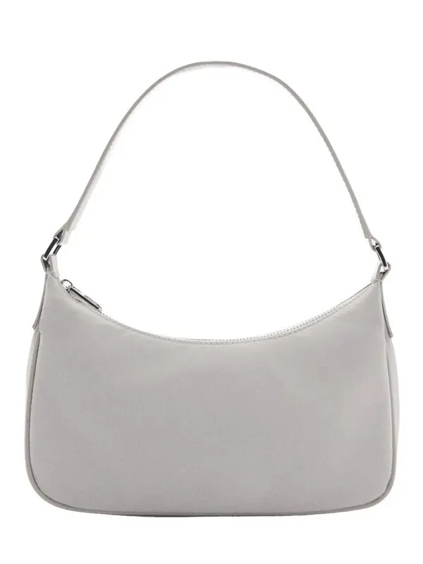 Mango Small Nylon Shoulder Bag - Light/pastel Grey