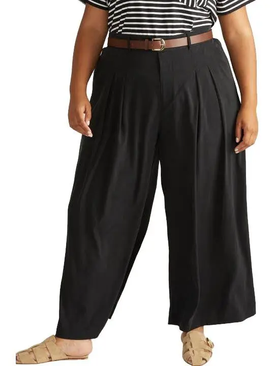 Universal Standard Wide-leg Cupro Pants - Black