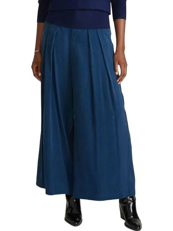 Universal Standard Wide-leg Cupro Pants - Pageant Blue