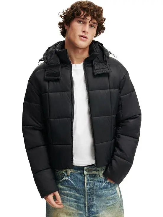 COTTON ON Vermont Puffer Jacket - Black