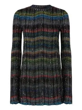 Missoni Crew Neck Sweater With Wave Pattern - Multicoloured
