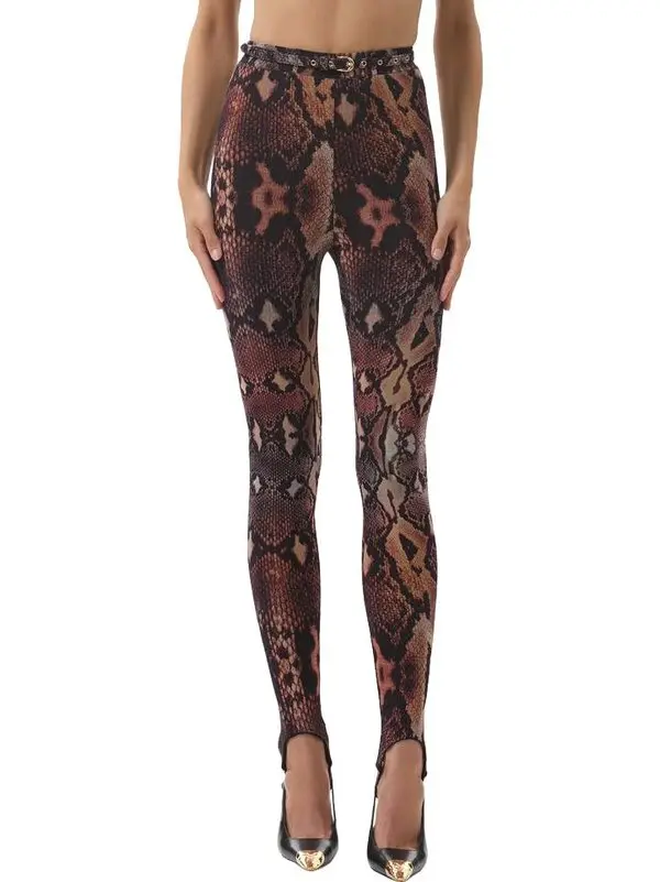 AFRM Carey Belted Stirrup Pants - Scattered Snake