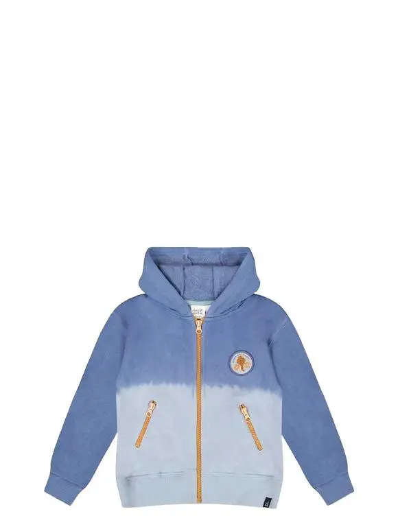 DEUX PAR DEUX Full Zip Hooded Fleece Jacket - Blue