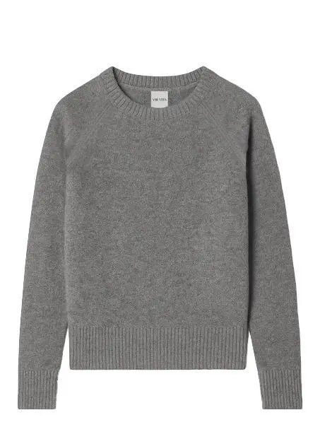 VIR VITA Finn Cashmere Sweater - Stone Grey