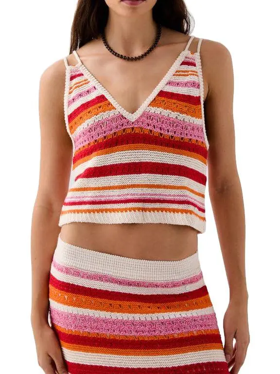 SCALPERS Crochet Summer Top - Multi-red