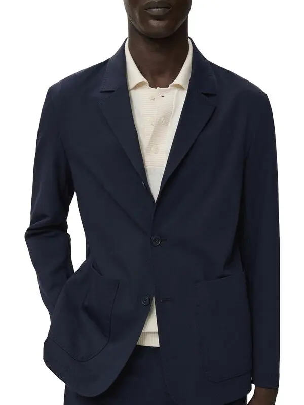 Mango Slim Fit Suit Jacket - Navy