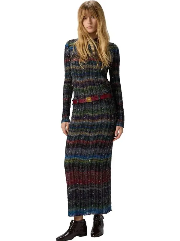 Missoni Long Pencil Skirt With Wave Pattern - Multicoloured