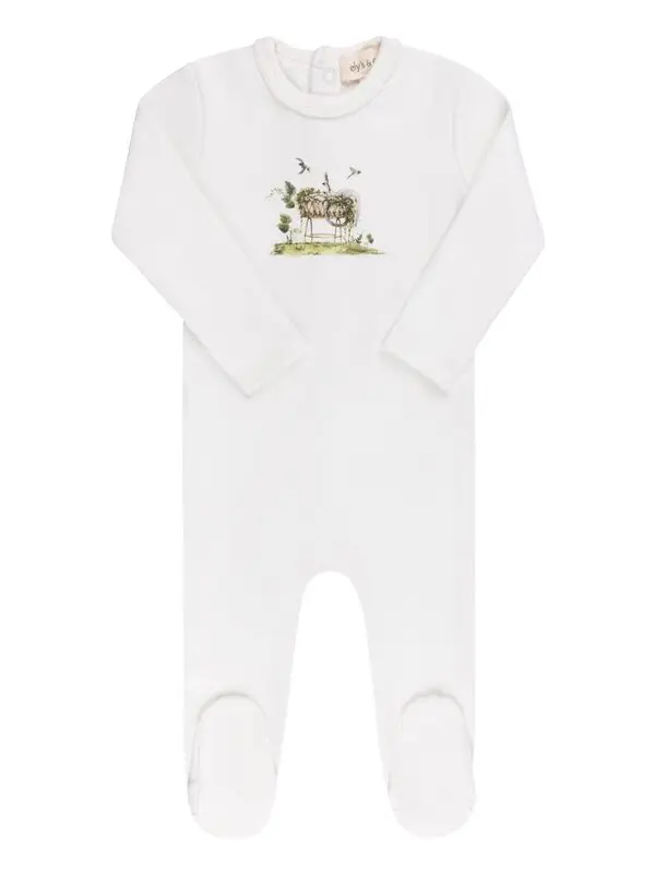 ELY'S & CO. Watercolor Cradle Collection Footie - Ivory Boy