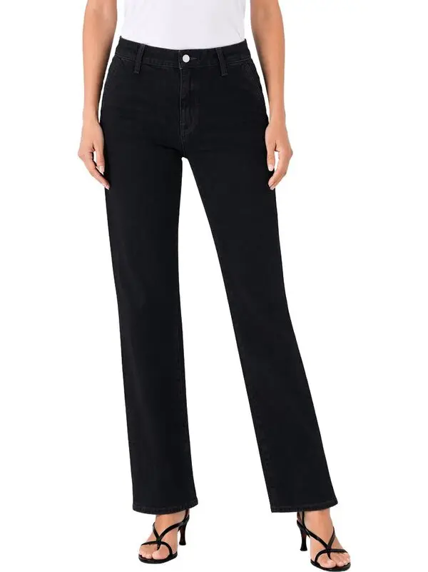 Fidelity Denim Katie High Rise Flare Trouser - Jett Black