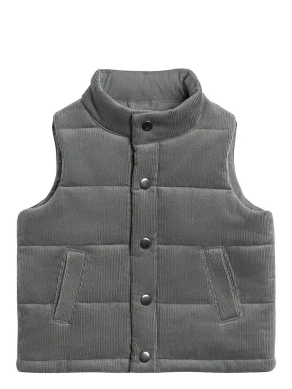 KENDI Idris Corduroy Snap Vest - Agave