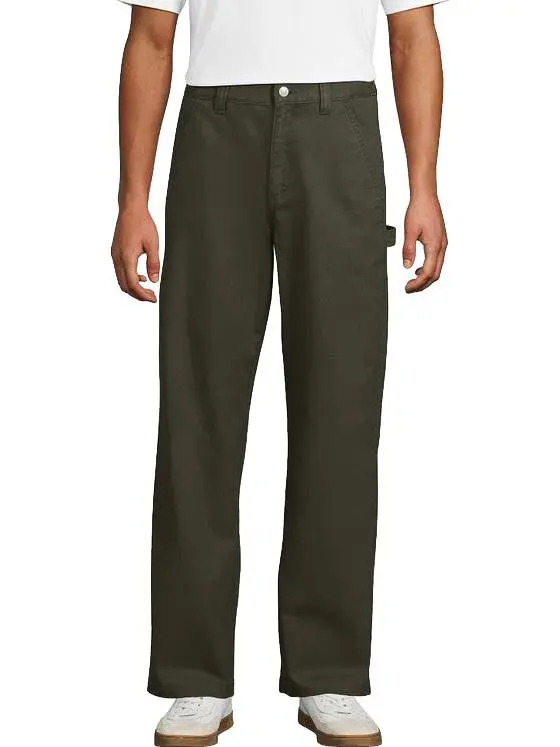 LANDS' END Carpenter Pants - Forest Moss