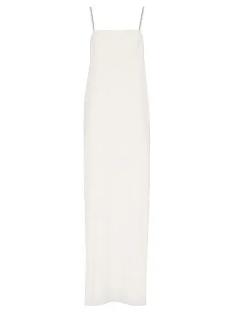 Brunello Cucinelli Dress With Monili - White