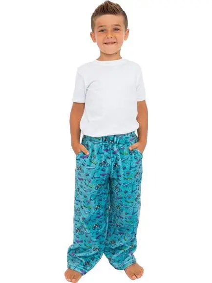 PREPPY GOOSE Plush Bike And Skate Loungewear Pant - Teal