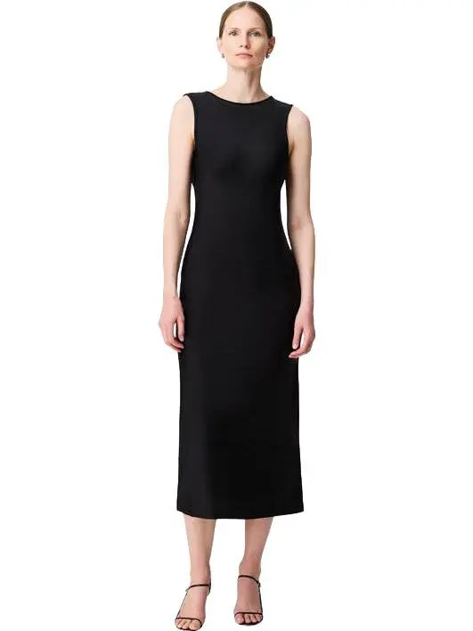 Another Tomorrow Cowl Back Sheath Dress - Black