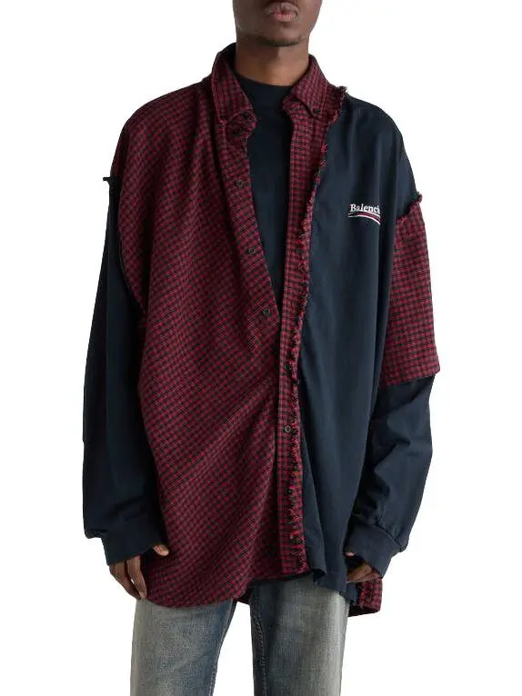 Balenciaga Patched Shirt - 6400 Red