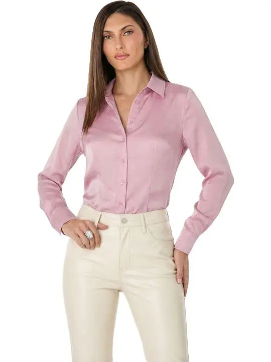 THE NOLI SHOP Paulina Silk Blouse - Pink