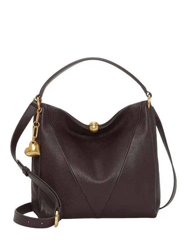 Vince Camuto Medna Leather Shoulder Bag - Brown