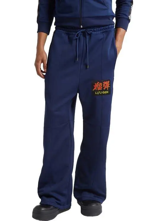 LU'U DAN Stacked Track Pants - Deep Navy