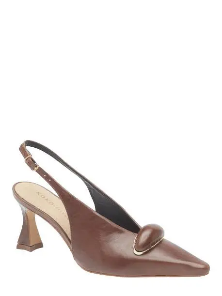 KOKO + PALENKI Penn Slingback Pump - Brown Leather