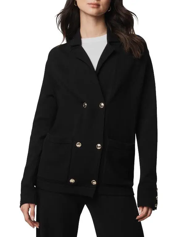 Splendid Hannah Double Breasted Sweater Blazer - Black