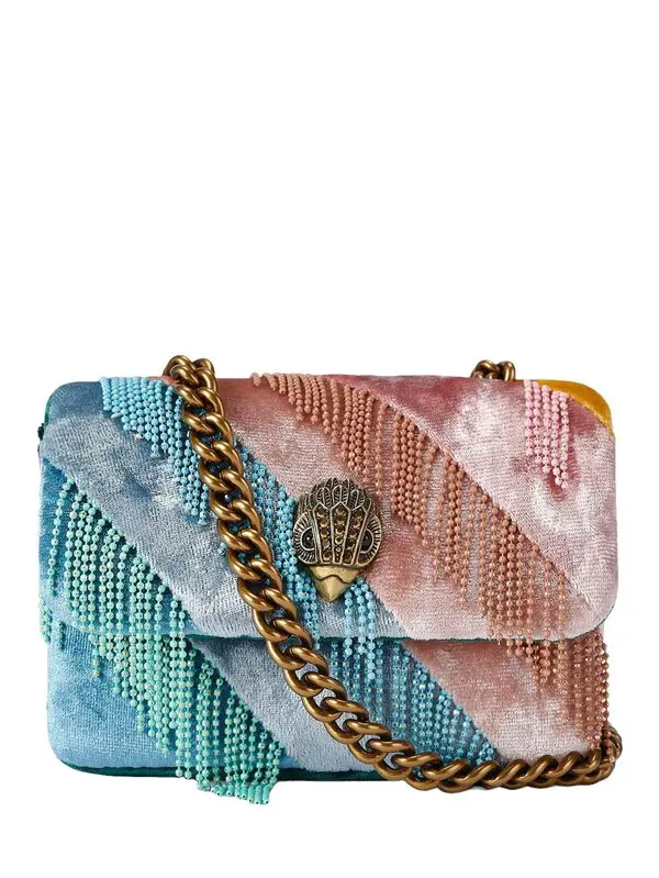 Kurt Geiger Nano Kensington Fringe Convertible Crossbody Bag - Pink Multi
