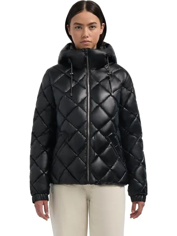 Pajar Diamond Quilted Boxy Puffer Jacket - Black