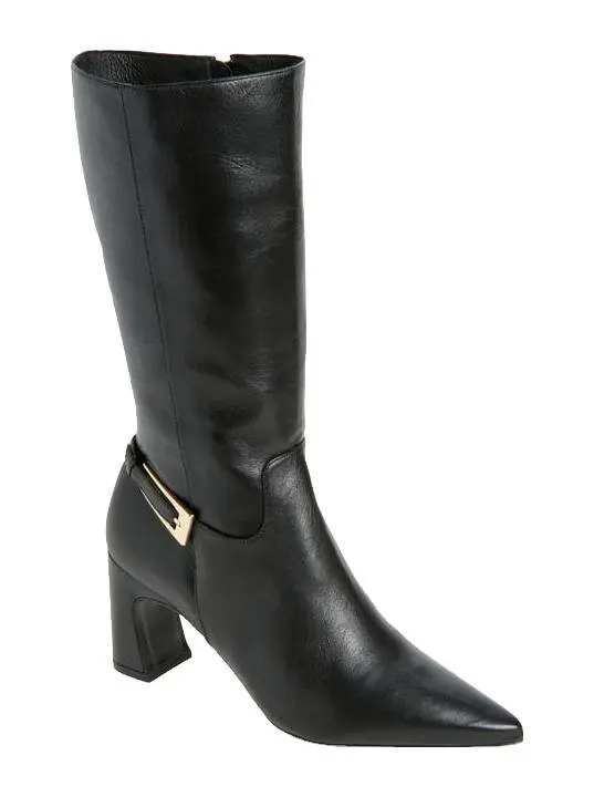 KOKO + PALENKI Leather Calf-length Boots - Black Leather