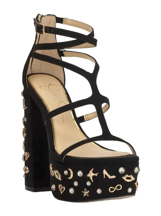 Jessica Simpson Aamina 2 Strappy Platform Sandal - Black